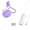 Amazon.com: Purple Extension Cord with Surge Protected 1080J - 5 FT ...