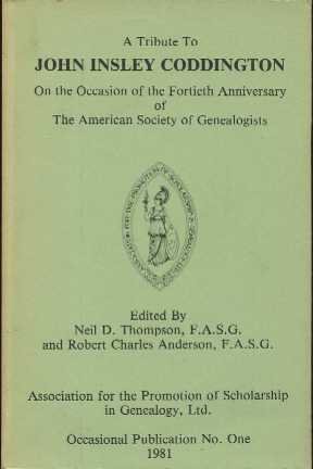 A Tribute to John Insley Coddington (On the Occasion of the Fortieth ...