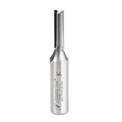 Amana Tool - 45486 Carbide Tipped Straight Plunge 1/4 Dia x 1" 2 Shank ...