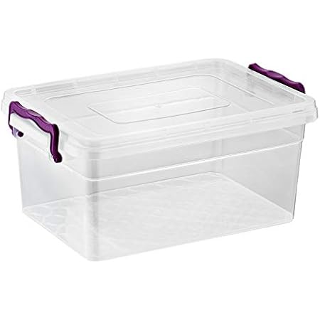 Asude 10L 20L 30L Plastic Storage Box Container Boxes Lid Handles Home ...
