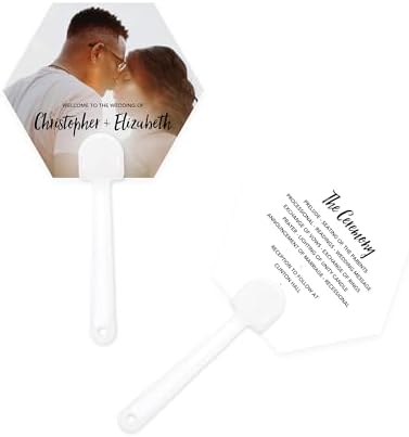 Amazon.com: WEDDINGSTAR Personalized Photo Printed Paper Hexagon Hand ...