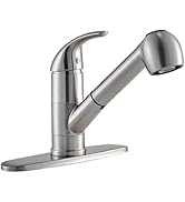 Comllen Single Handle 15 inch Tall Kitchen Faucet, High Arc Stainless ...