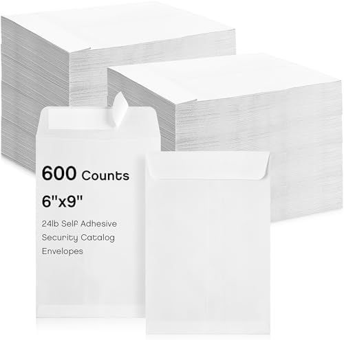Amazon.com : Fuutreo 600 Counts 6 x 9 Inch Self Adhesive Security ...