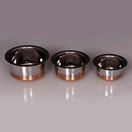 Buy Buffy High Grade Stainless Steel Copper Base Induction Patila/Handi ...