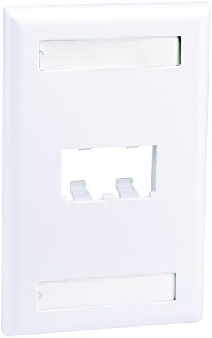 Amazon.com: Panduit CFPL2WHY 2-Port Mini-Com Single-Gang Faceplate with ...