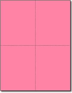 Amazon.com : 4-up Postcards, Pink - 250 Sheets / 1000 Postcards ...