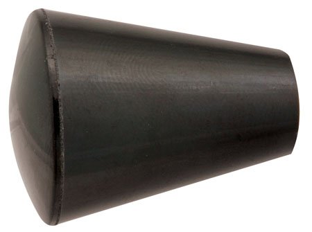 3/4 dia., 10-32 thds., Oval/Tapered Plastic Knob w/Black Brass Insert (1 Each): Female Tapered ...