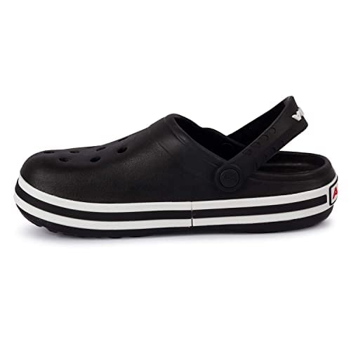 Buy ADDA (LABEL) Men's Compass Black Ethylene Vinyl Acetate Clogs - 10 ...