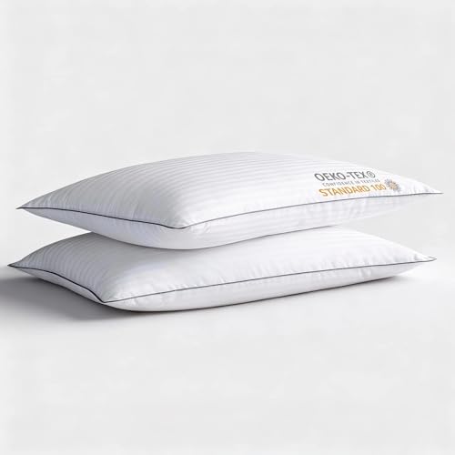 Amazon.com: iFaon Ultra Thin Flat Soft Bed Pillows Standard Size Set of ...