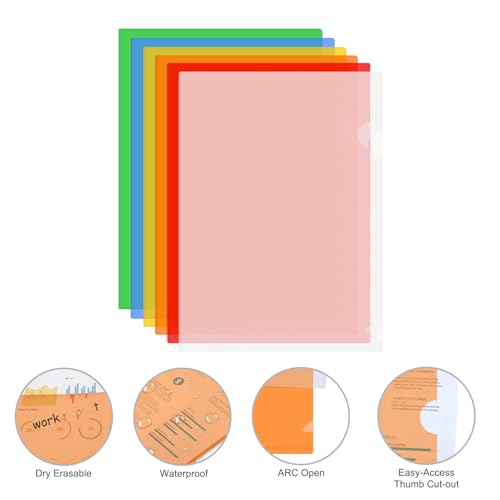 Snapklik.com : ViVin 36 Pack Clear Document Folder Sleeves, Durable ...