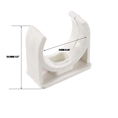 TOP-VIGOR 20pcs 25mm PVC Water Pipe Clamps Clips Fit for 25mm/1 Inch OD ...