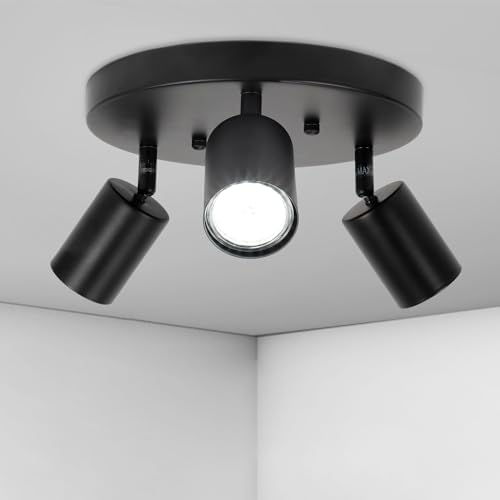 DLLT Modern 3-Light Multi-Directional Ceiling Fixture, Adjustable Round ...