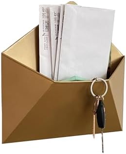 Amazon.com : Everydecor Galvanized Metal Envelope for Wall Hanging ...