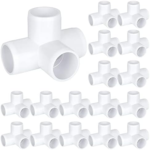 Amazon.com : 18Pack 3/4 Inch 4 Way PVC Fittings, Furniture Grade Elbow ...