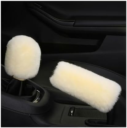 Amazon.com: Ziciner 2PCS Plush Car Gear Shift Knob Cover & Handbrake ...