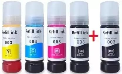 CRIBA 001/003 Black + Tricolor Compatible Refill Ink for Epson L130 ...