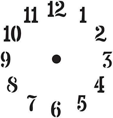 Ivana's Summer Time Clock Stencil- 5" : Amazon.in: Home & Kitchen