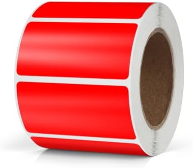 Meitaat Red Rectangle Stickers 50 x 25 MM Color Coding Rectangular ...