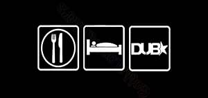 Amazon.com - GottaLoveStickerz Eat Sleep Dub Euro Removable Vinyl Decal ...