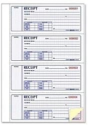 Amazon.com: Rediform Libro de recibos de dinero, tapa dura, tres partes ...