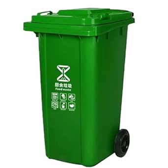 Trash Cans Large Outdoor Trash Can with Lid and Wheels, Heavy Duty ...