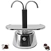 Amazon.com: VINGVO Pot, 2 Cups 100ml Mini Double Head Coffee Maker ...