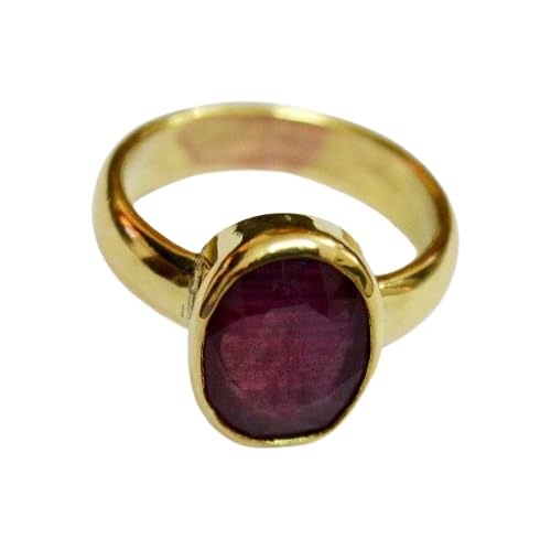 Buy QUEEN-GEMS Ruby Gold Ring 6 Carat Ruby Ring Original Certified ...