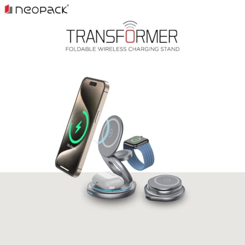 Neopack 15W Transformer Foldable Wireless Charging Stand for Apple ...