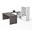 Amazon.com: Bestar, i3 Plus Collection, Computer Desk with Frosted ...