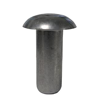 3/8 Dia. X 3/4 Solid 2117-T4 Aluminum Round Head Rivet, Plain Finish ...