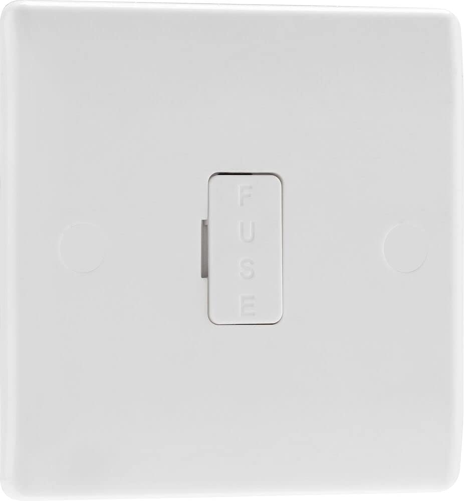 BG Electrical Unswitched Fused Spur Connection Unit, Double Pole, Round ...