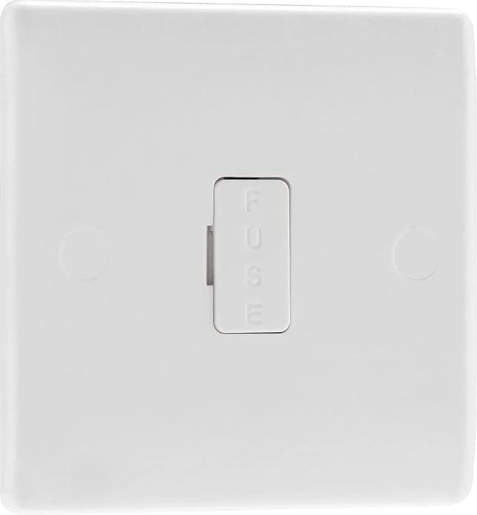 BG Electrical Unswitched Fused Spur Connection Unit, Double Pole, Round ...