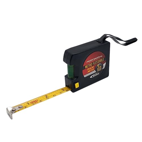 Flexible Tape Measure with Spirit Level, Tape Measure 3m, Self Locking ...