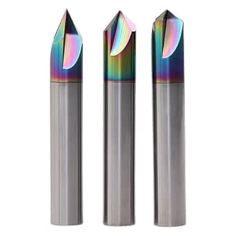 Router Bits, 3 Flute HRC60 Chamfer Milling Cutter 60/90/120 Degrees CNC ...