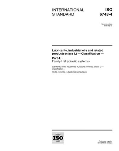 ISO 6743-4:1999, Lubricants, industrial oils and related products ...