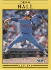 Amazon.com: 1991 Fleer Baseball Card #236 Drew Hall : Collectibles ...