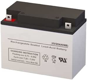 Amazon.com: PS-6200 6 Volt 20 AmpH SLA Replacement Battery with NB ...