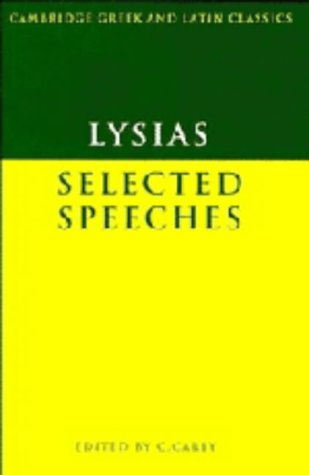 Amazon.com: Lysias: Selected Speeches (Cambridge Greek and Latin ...