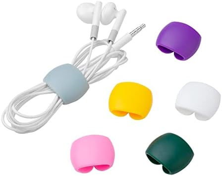 kwmobile 6x Organizzatore Cavi Viaggio Rigido - Clip Fermacavi USB ...