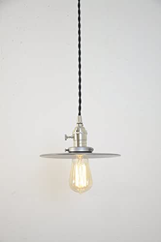 Amazon.com: Unfinished Steel Flat Shade Kitchen Pendant Light ...