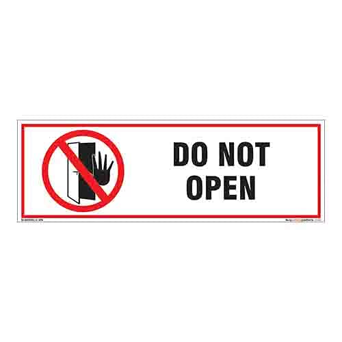 buysafetyposters.com - Do Not Open Sign In English - PVC Sticker ...