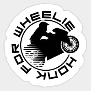 Amazon.com: Kiss Cut, Funny Sticker Honk for Wheelie, Racing Bike Vinyl ...
