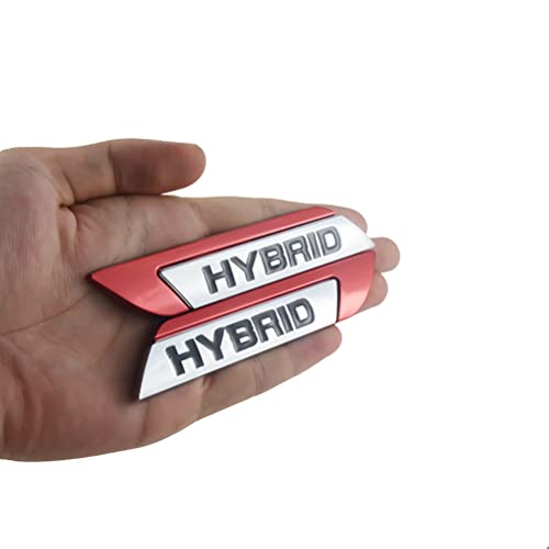 Pair Hybrid Metal Badge Side Fender 3D Emblem Sticker Decal - Want It All
