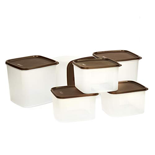 Buy Mahaware Modular Square Plastic Kitchen Container Combo Set, 19.2 ...