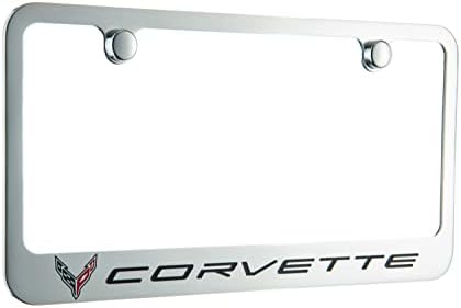 Amazon.com: Corvette C8 Chrome License Plate Frame : Automotive