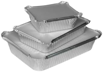Amit Marketing Silver Foil Container with lid I Aluminium Disposable ...