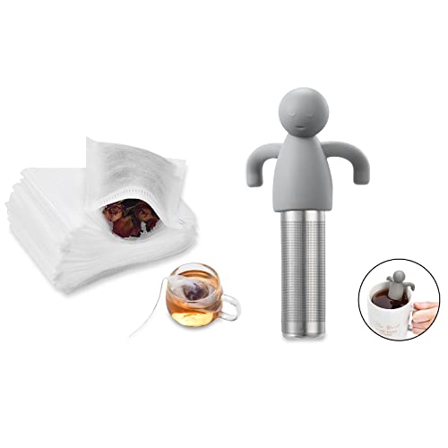 Haosens Disposable Tea Filter Bags (100pcs) & Reusable Tea - Want It All