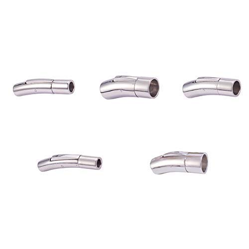 PH PandaHall 5 Sets 304 Stainless Steel Leather Cord End Cap Snap ...