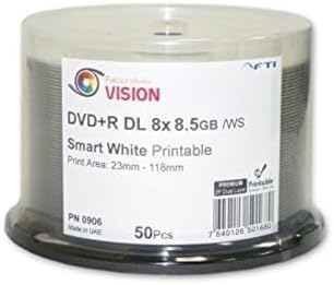 Amazon.com: 8.5 GB Blank DVD+R DL - DVD+R Falcon Vision Smart 2P White Inkjet Hub Printable 8X 8 ...