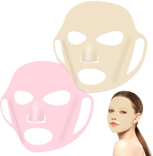 Amazon.com : EXEXIUO 2Pcs Reusable Silicone Face Mask, Moisturizing ...